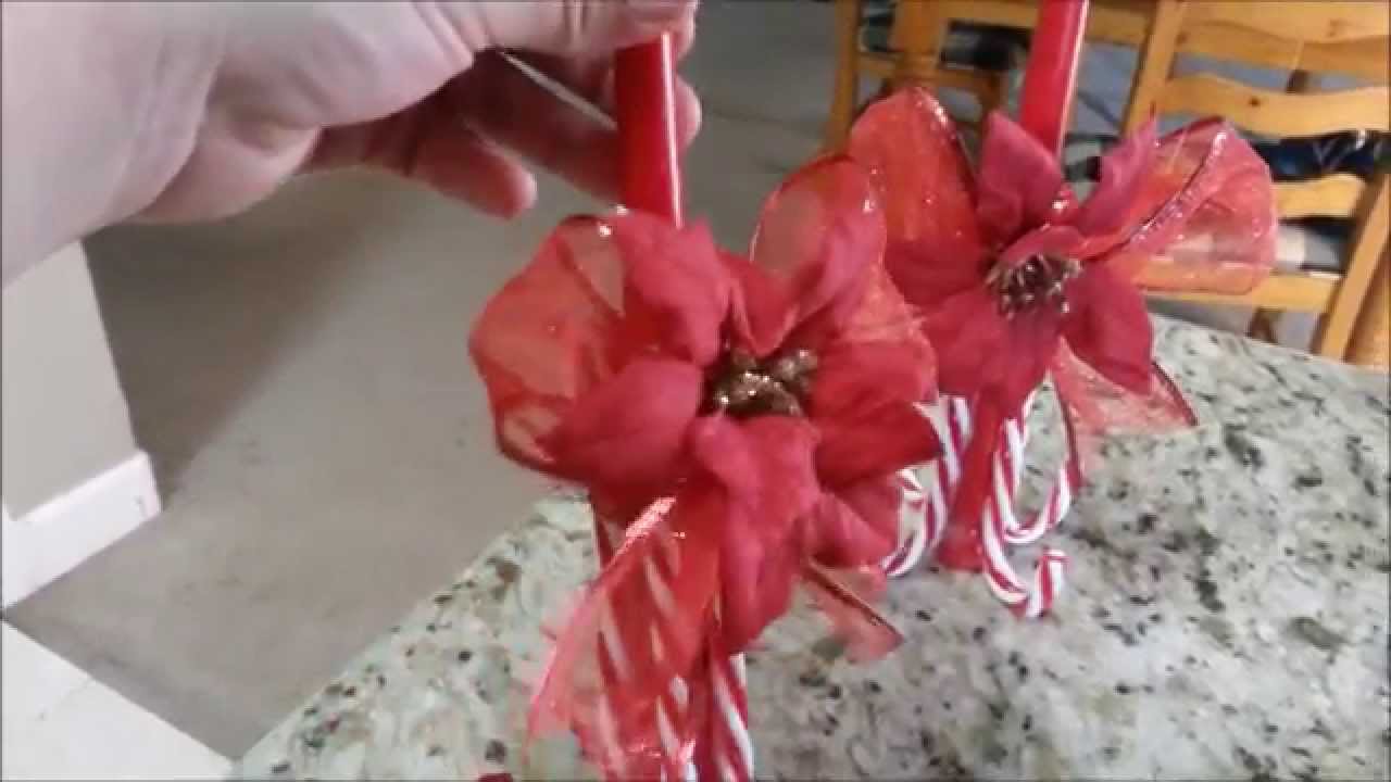 DIY Christmas Candy Cane candles - YouTube
