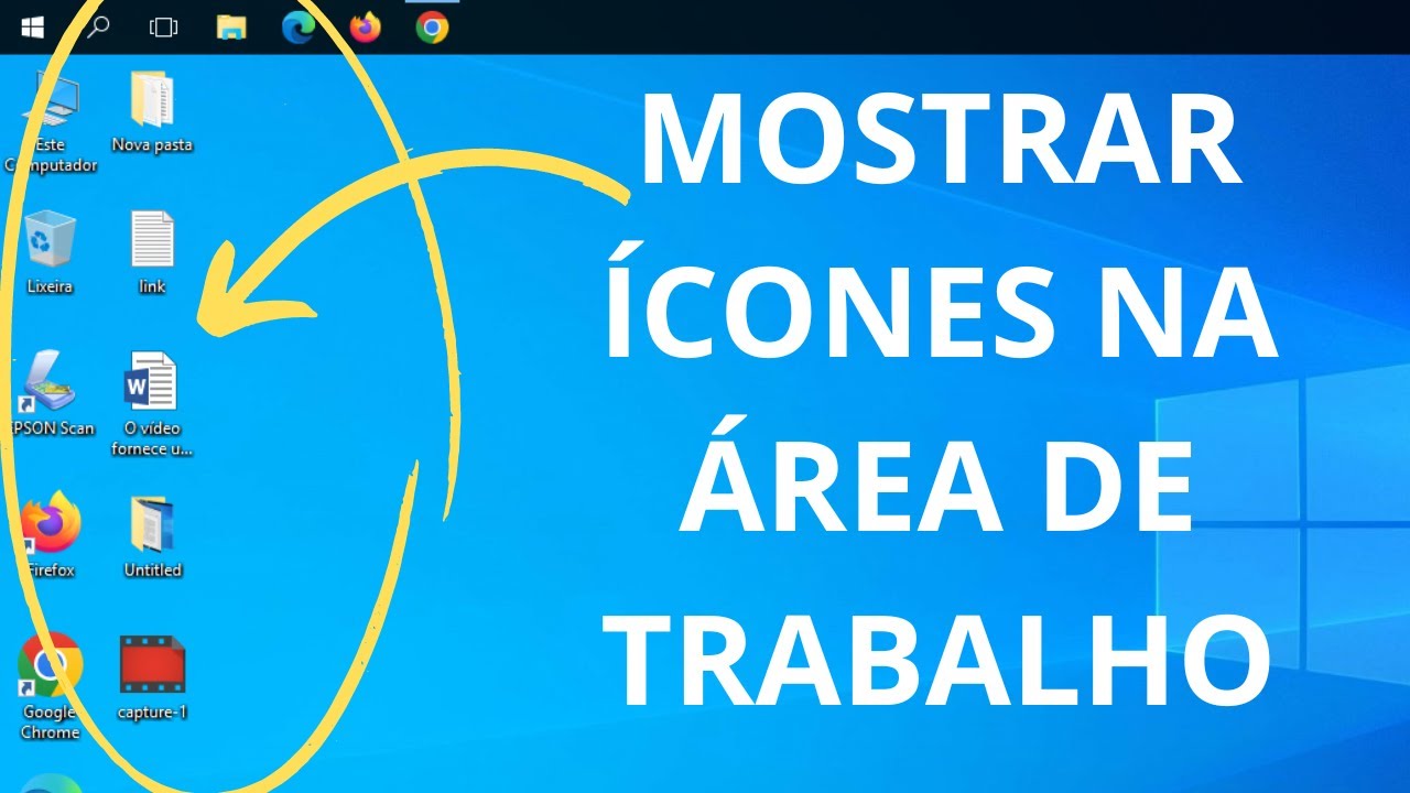 Ícones sumiram da área de trabalho do Windows 10, como exibir novamente ...