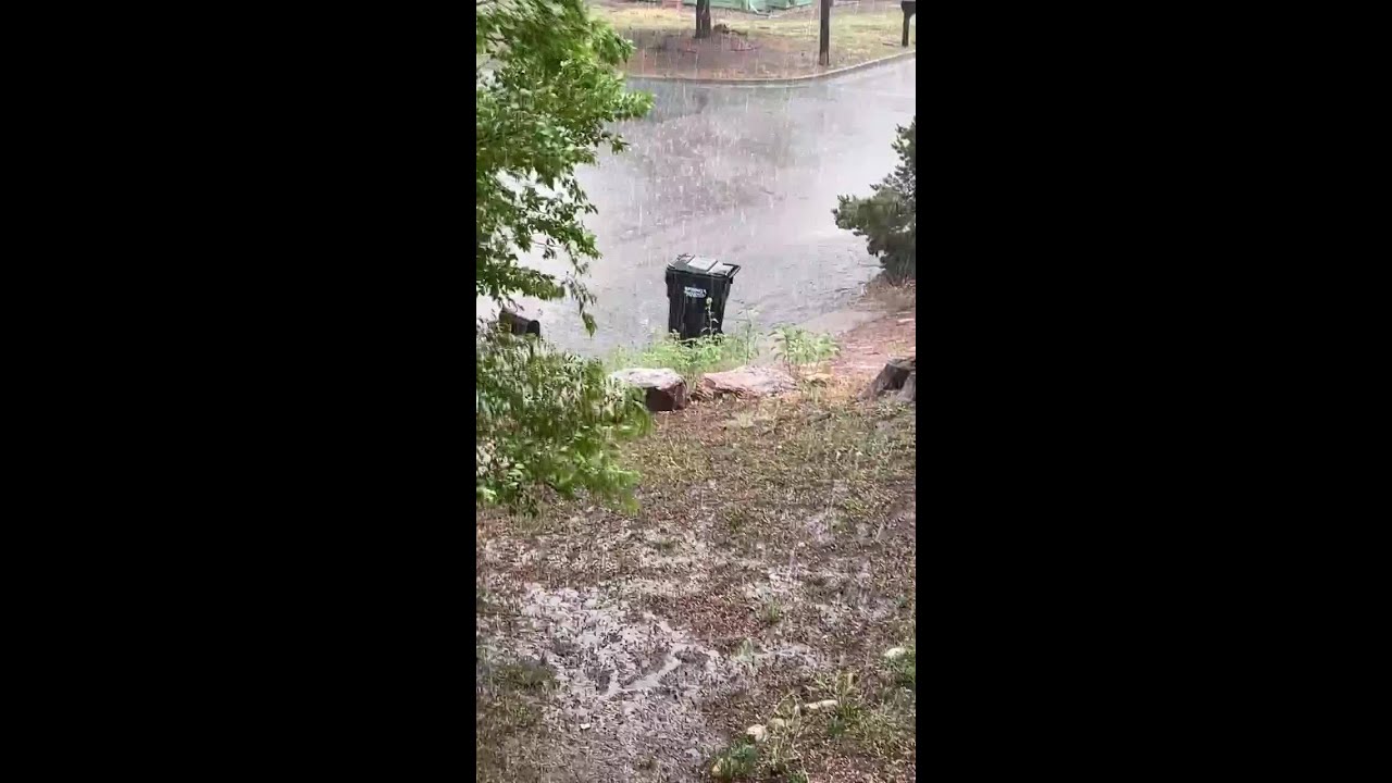 Flash Flooding Floats Trash Bin Down Colorado Road - YouTube