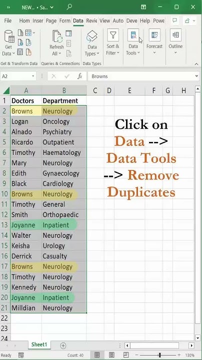 How to Remove Duplicate Rows in Excel - YouTube