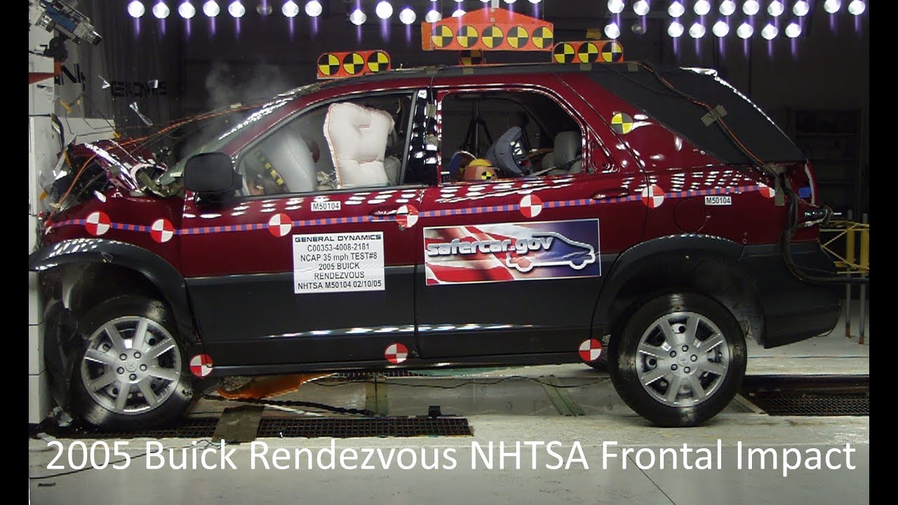 2005-2007 Buick Rendezvous NHTSA Full-Overlap Frontal Crash Test - YouTube