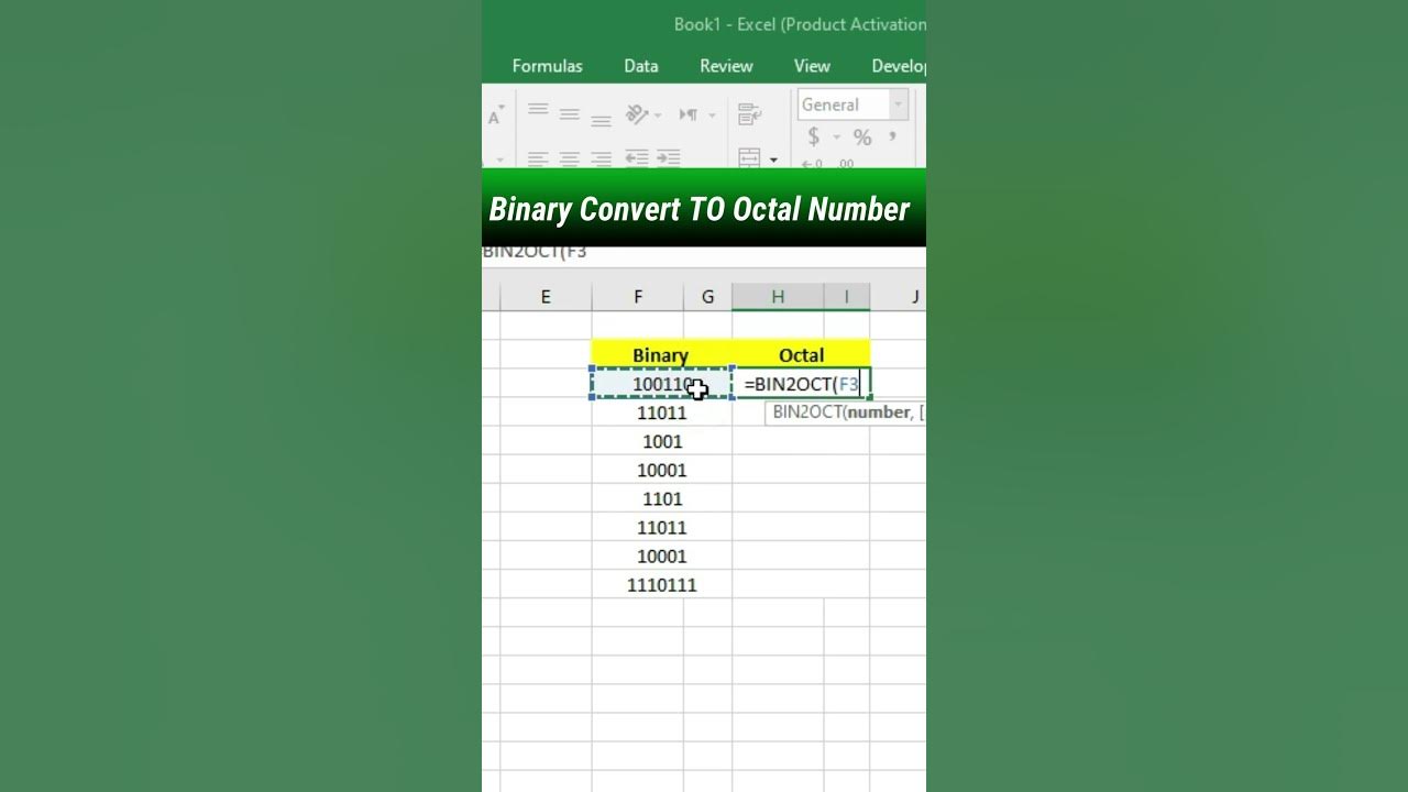 Binary Convert To Octal Number In Excel Bin2oct Function In Excel binary-convert-to-octal-number-in-excel-bin2oct-function-in-excel