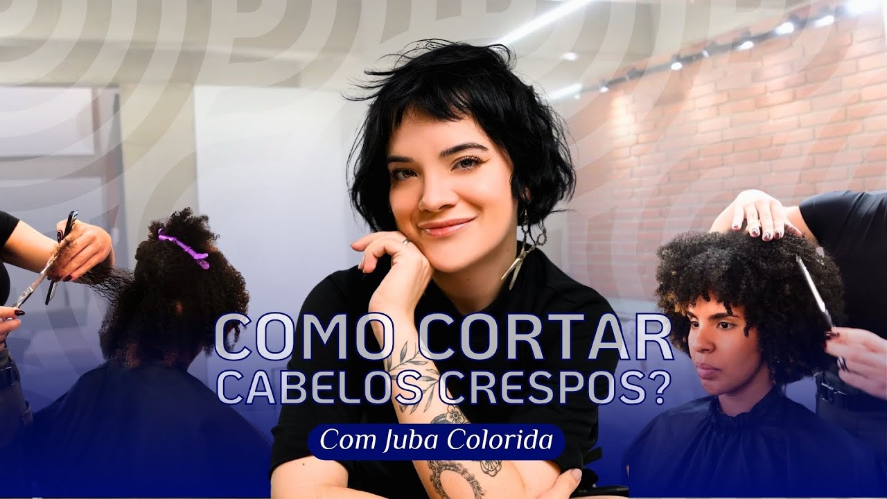 Como cortar cabelos crespos com Juba Colorida! ️ - YouTube