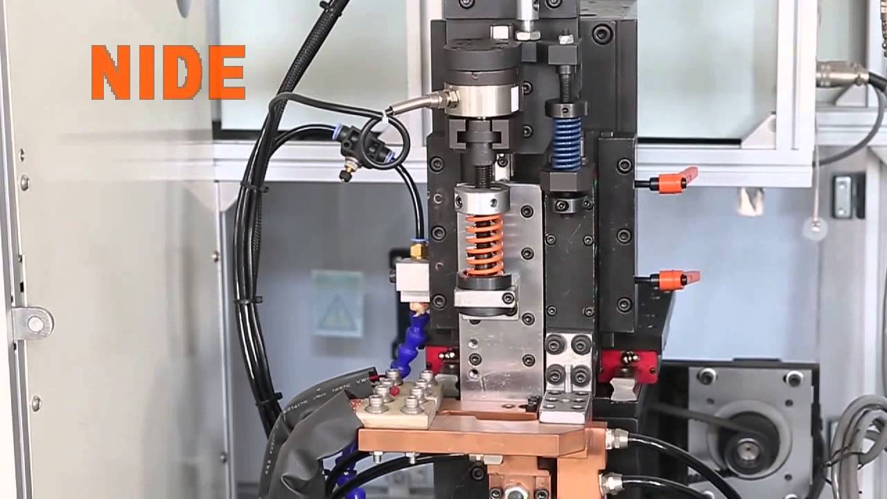 ND LWD 100PSJ Commutator hot stacking machine - YouTube