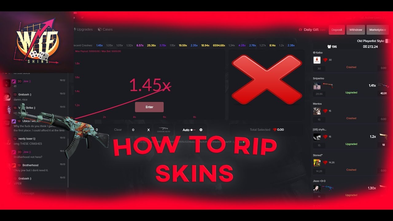 How to rip everything! WTFSkins Gambling - YouTube