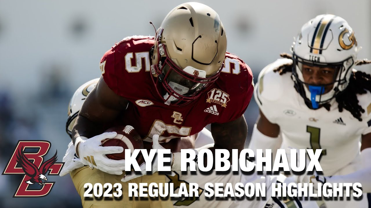 Kye Robichaux 2023 Regular Season Highlights | Boston College RB - YouTube