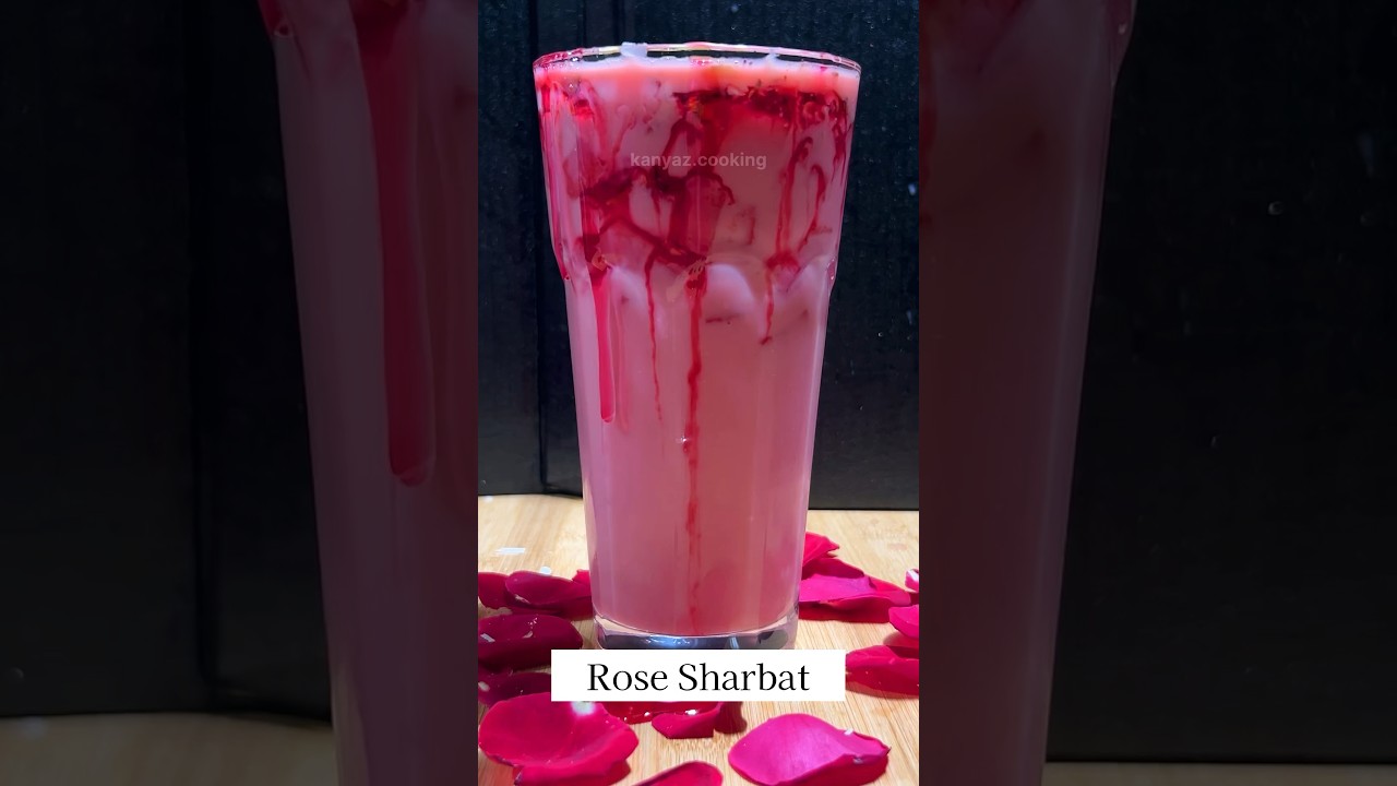 Rose Sharbat 🌹#recipe #vegan #love #summerdrink #drink #sharbat # ...
