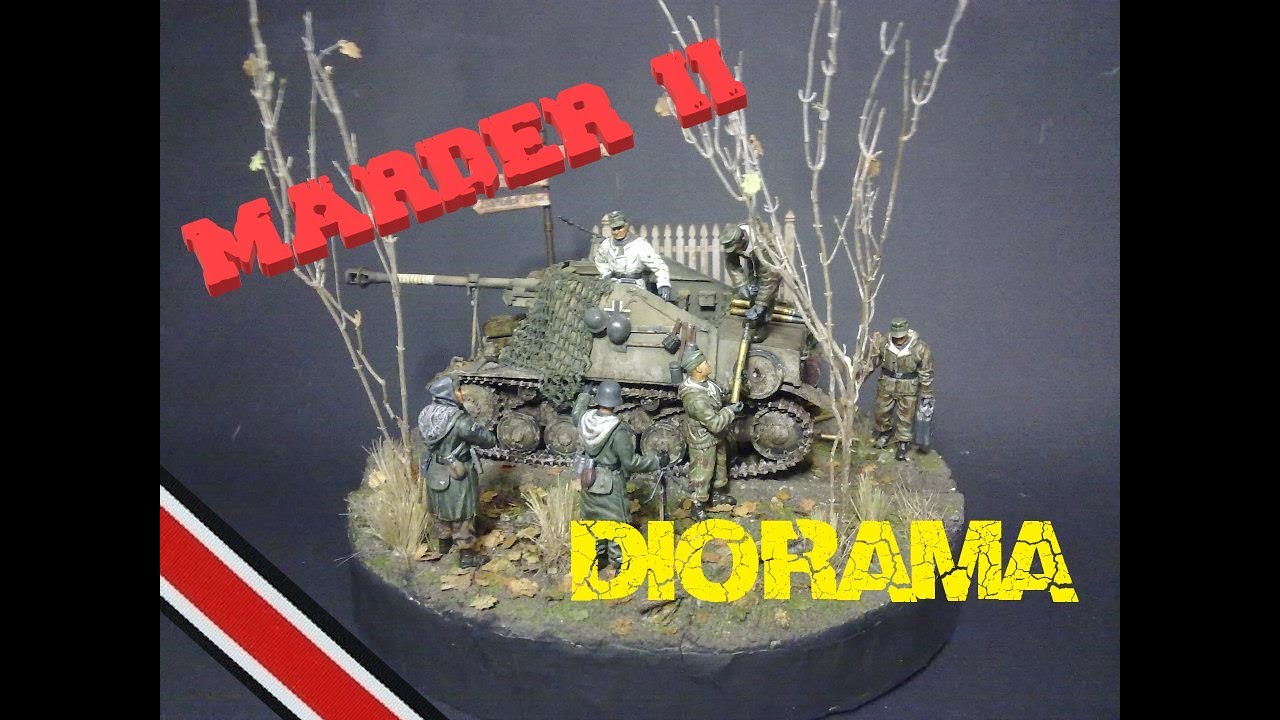 Diorama Tamiya Marder II - Dragon figures, 1/35 scale - - YouTube