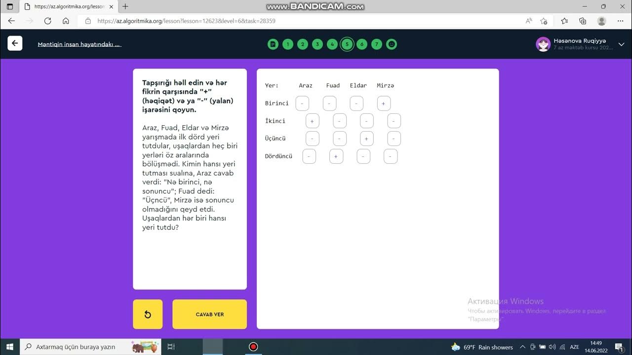 Mars Alqoritmika 7ci sinif modul 2 ders 1 - YouTube