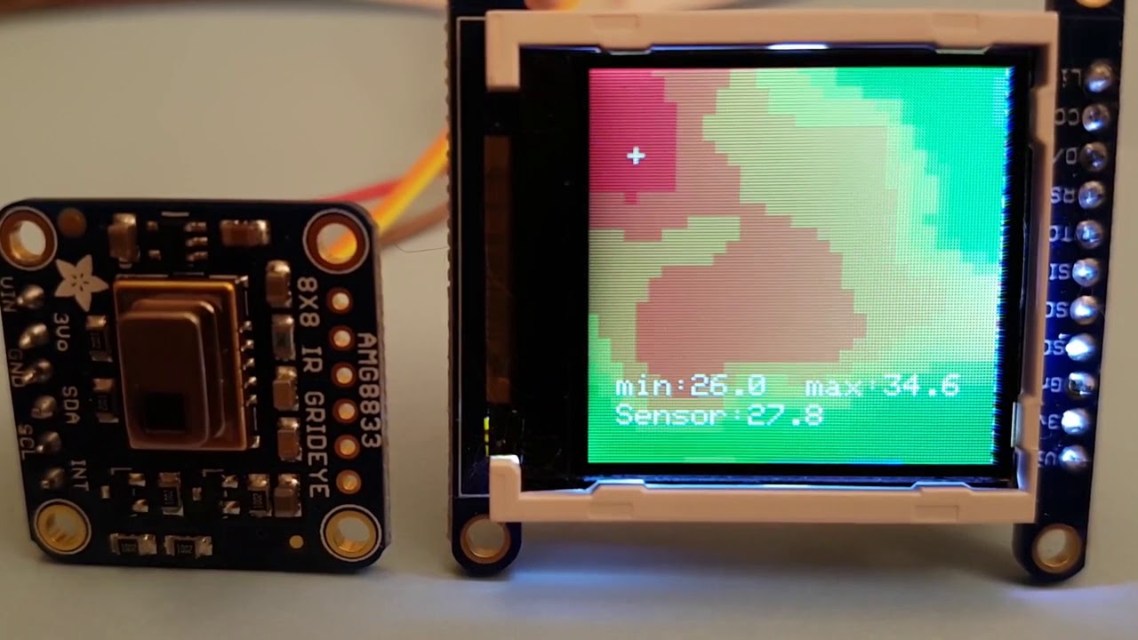 Thermokamera Mit Amg8833 Und Esp8266 12e Youtube