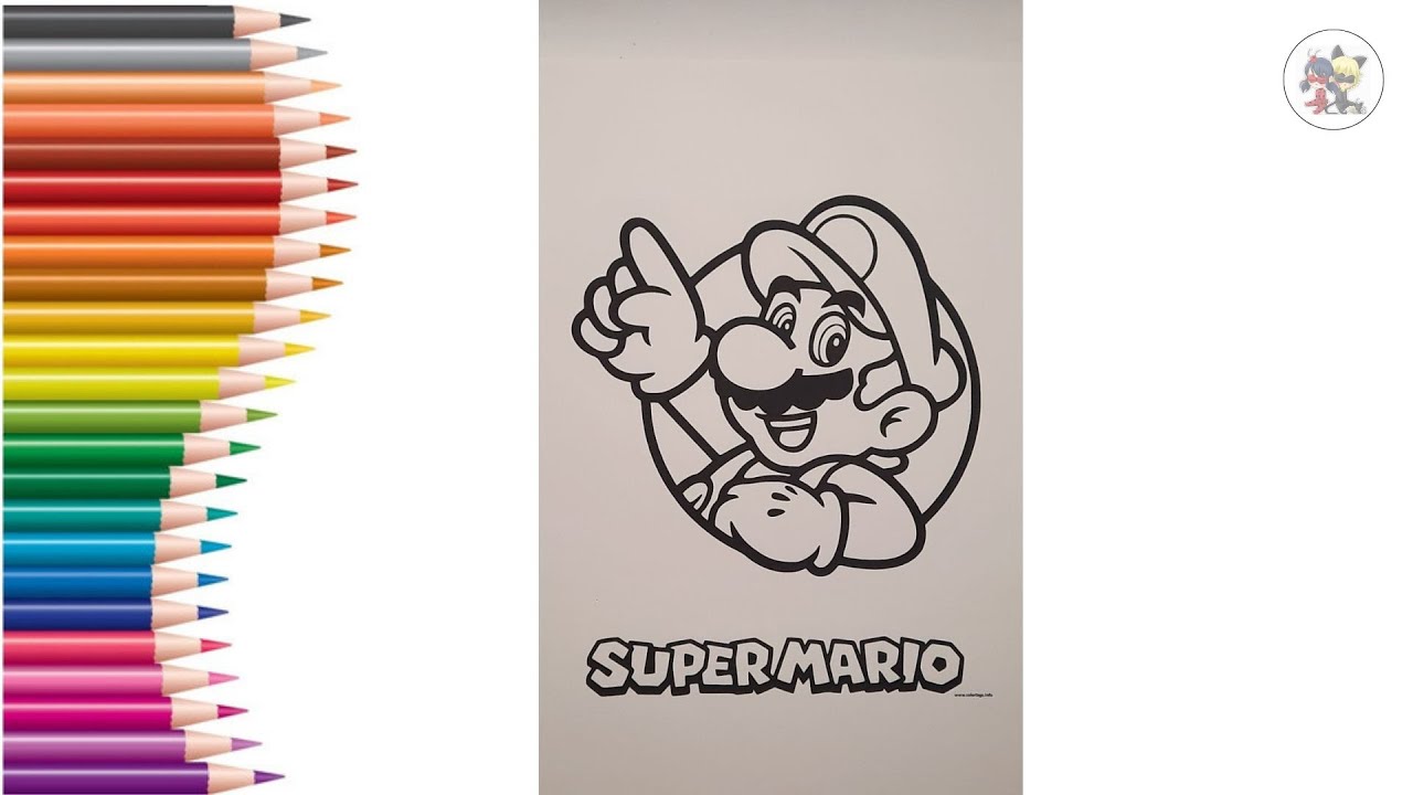 How to Draw Super Mario | Draw Mario Bros | Coloring For Kids | #Mario ...