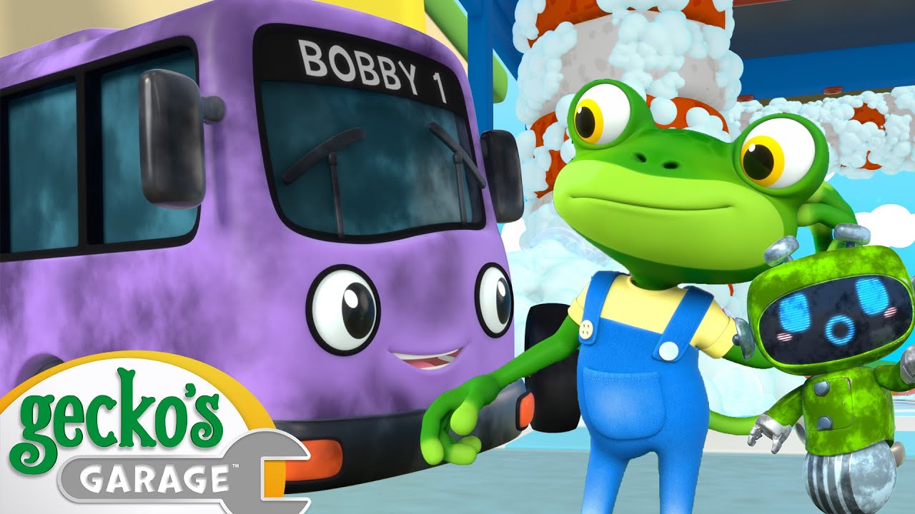 Bobby the Bus Goes Electric 🌿🍃 | Gecko's Garage 3D | Learning Videos ...