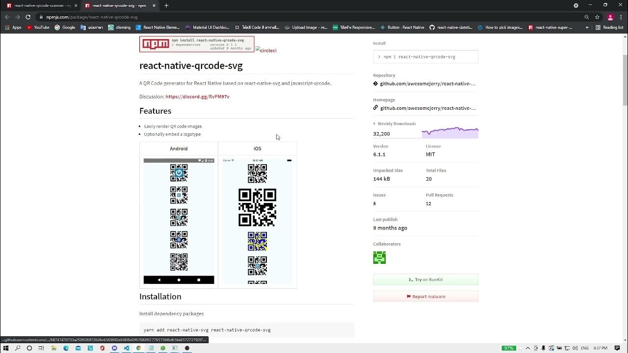 React-native -Qr-code CPE451 - YouTube