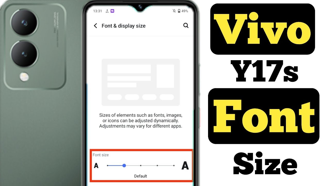 How to change font size in Vivo Y17s || Vivo Y17s me font size kaise change kare || - YouTube