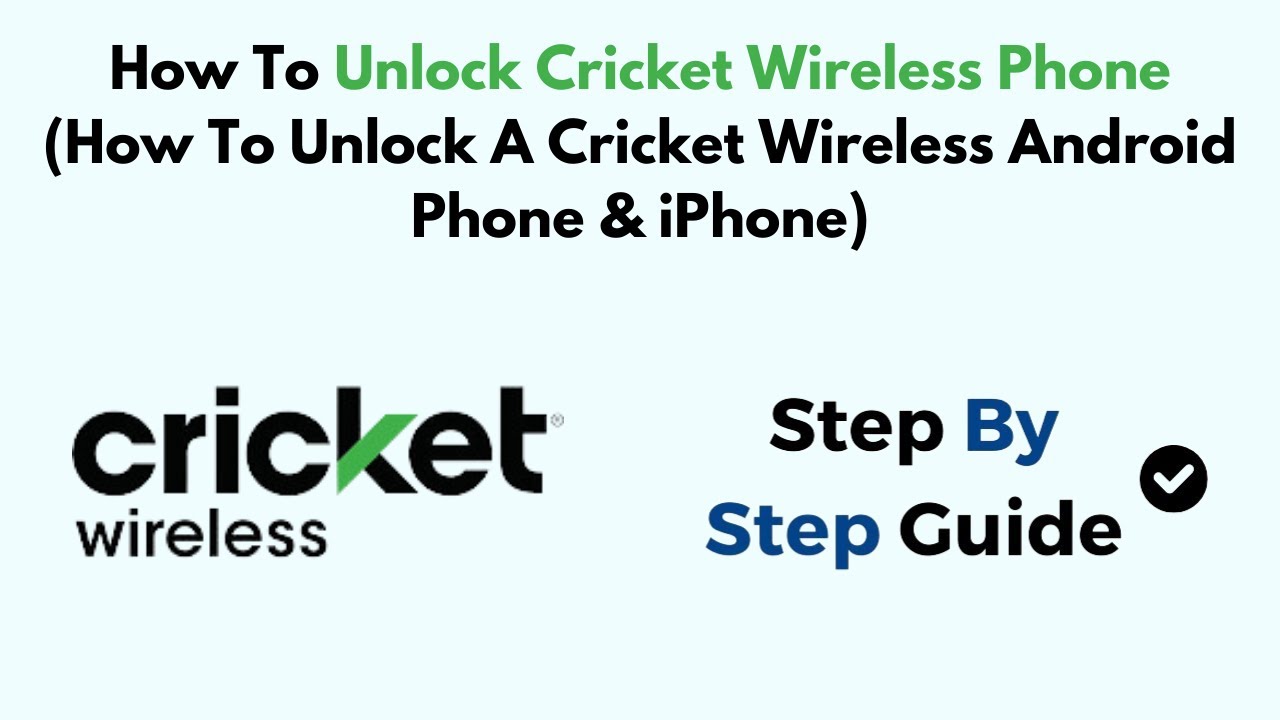How To Unlock Cricket Wireless Phone (How To Unlock A Cricket Wireless ...