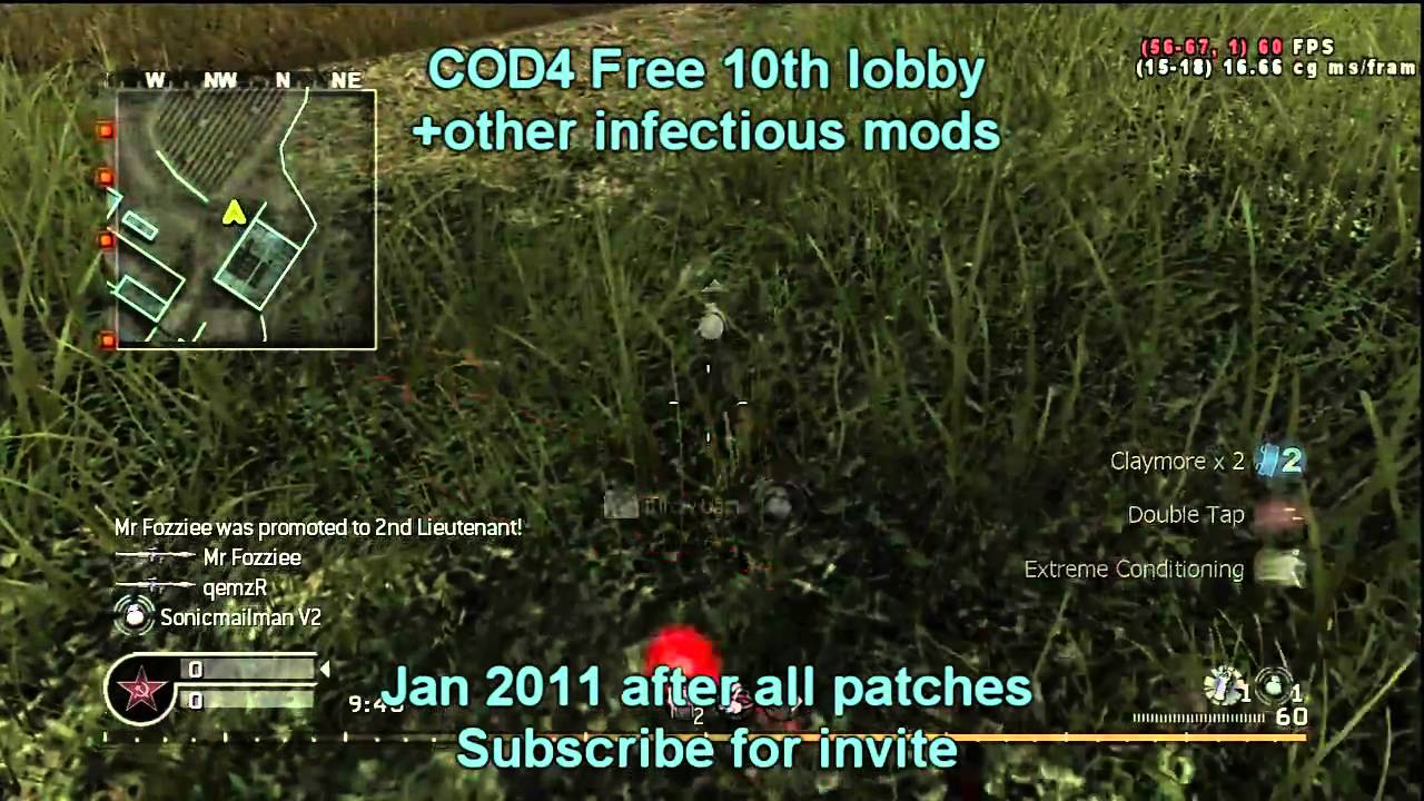 FREE COD4 10th lobby - AFTER ALL PATCHES January 2011 - infectable xp mod - YouTube