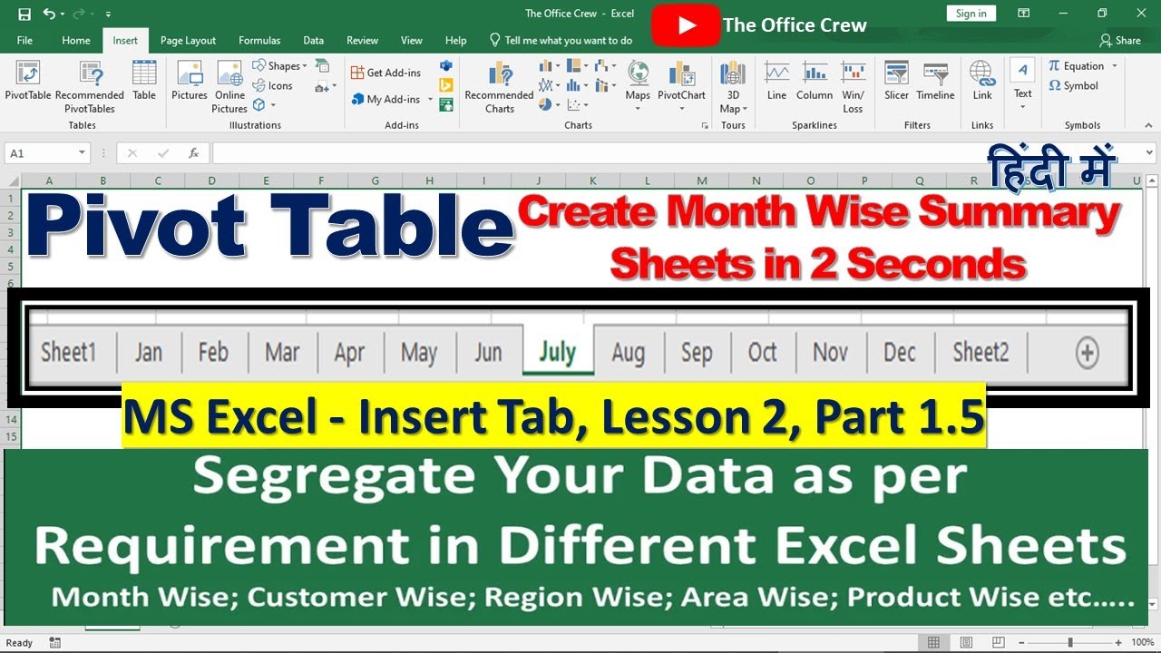 Segregate Or Divide Your Data In Different Sheets Quickly Pivot Table Segregate Or Divide Your Data In Different Sheets Quickly Pivot Table