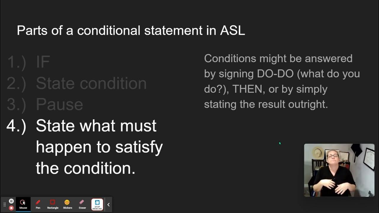 ASL At Work, Unit 10, Conditional Sentence Structure - YouTube