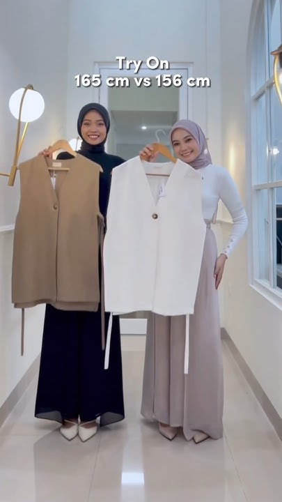 Try on Luisa vest 165 cm VS 156 CM #ootd #fashion #elegant - YouTube
