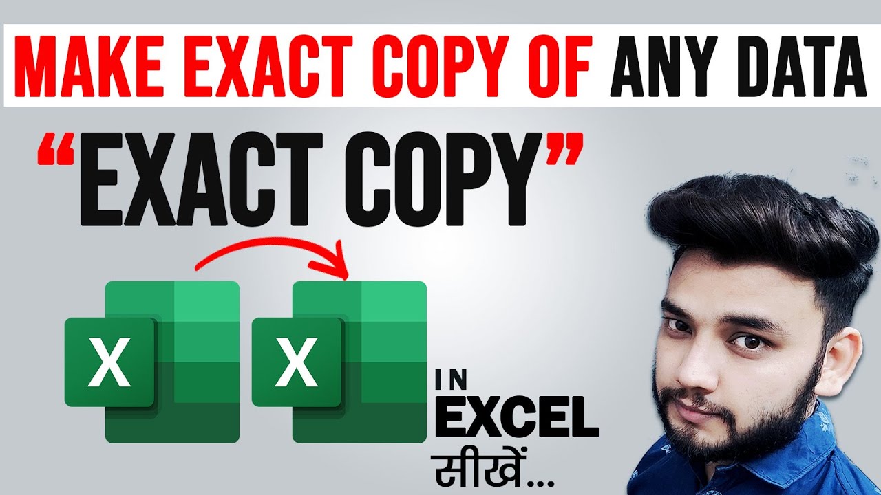 Copy Data Exactly Same In A New Excel File Without Copying File Make Copy Data Exactly Same In A New Excel File Without Copying File Make
