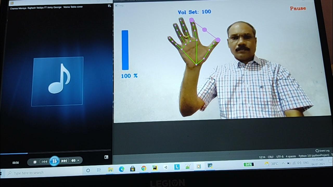 Volume Control with Hand Gestures, using Python, OpenCV, MediaPipe -demo - YouTube
