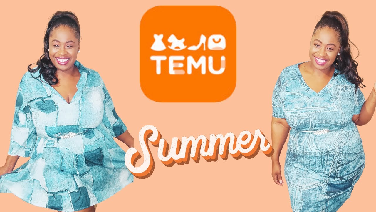 Cute Faux Denim Dresses from Temu. Size 18 - YouTube