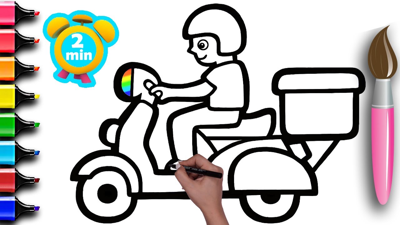 HOW TO DRAW A MOTORCYCLE | DRAWING MOTORCYCLE SO EASY - YouTube