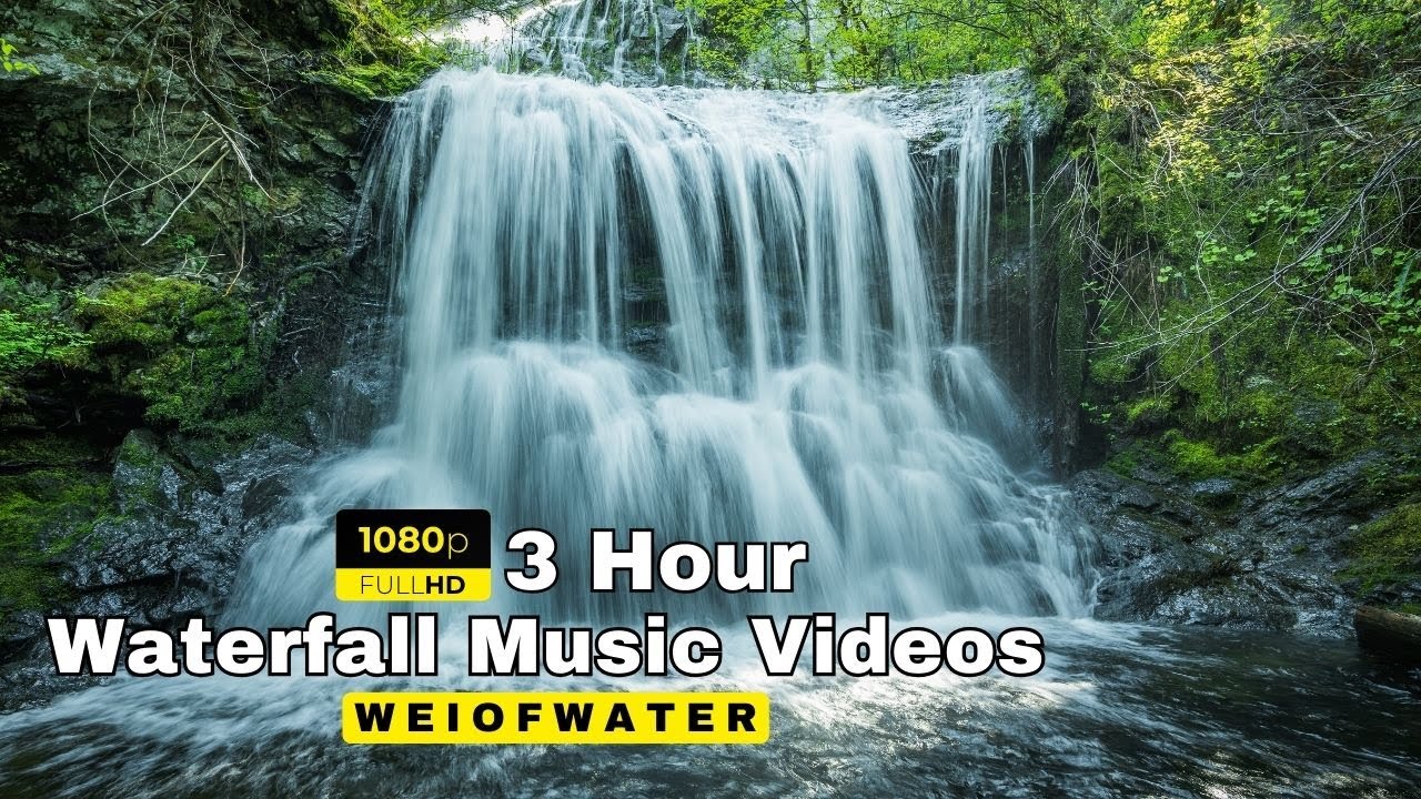 Beautiful waterfall & Relaxing Music and Calming Waterfall Nature ...
