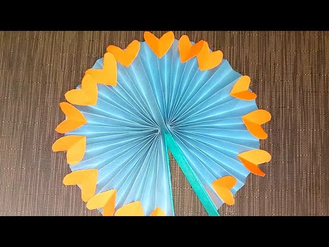 Easy And Quick Paper Fan Craft | @Crafty_Aman_ - YouTube