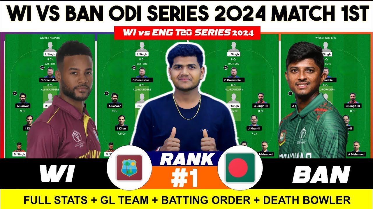 WI vs BAN , WI vs BAN Match 1ST ODI Prediction, West Indies vs ...
