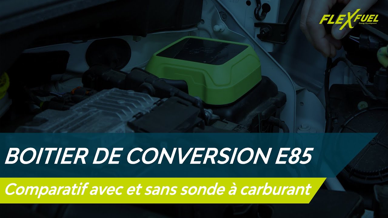 Boitier de conversion éthanol Flexfuel - Comparatif avec et sans sonde à carburant - YouTube