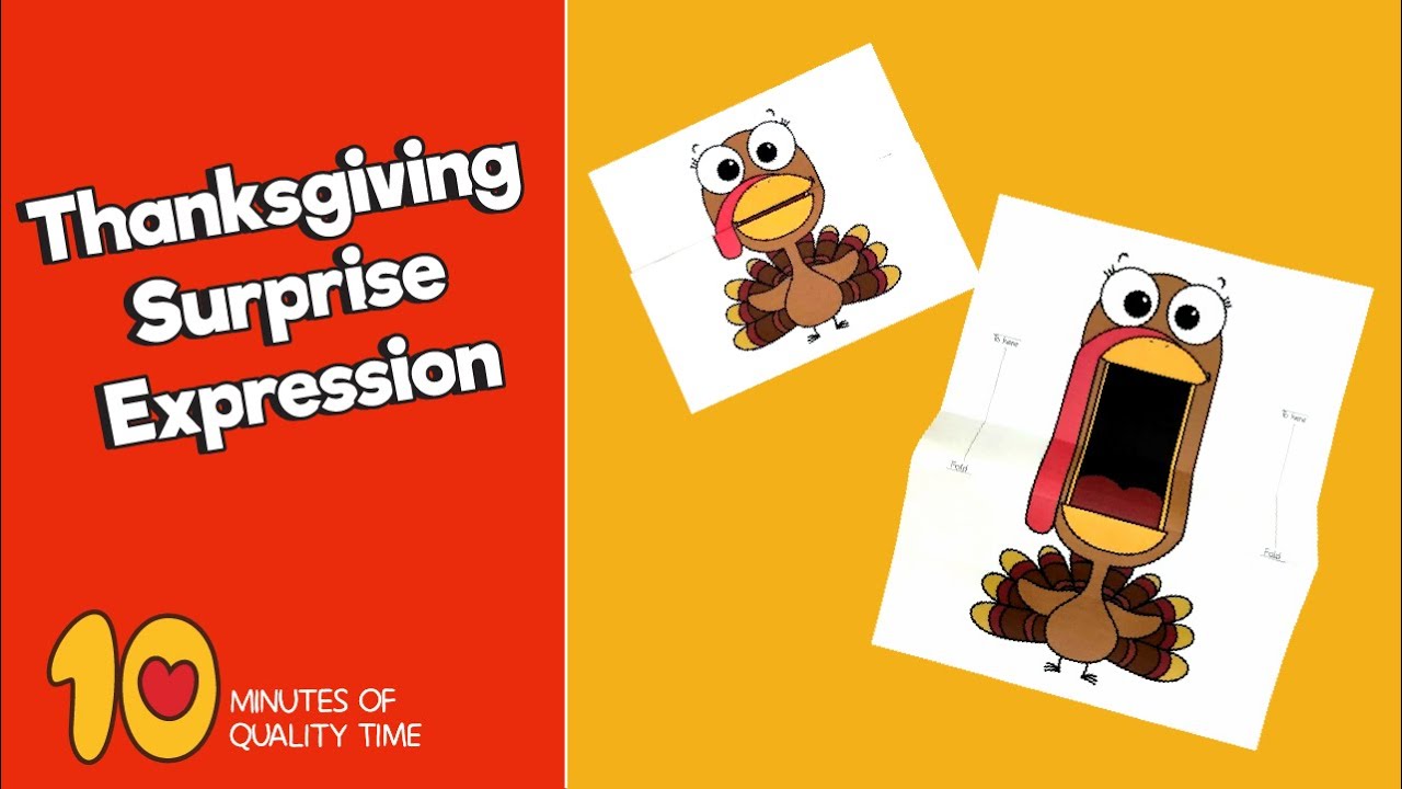 Turkey Surprise Expression Craft - YouTube