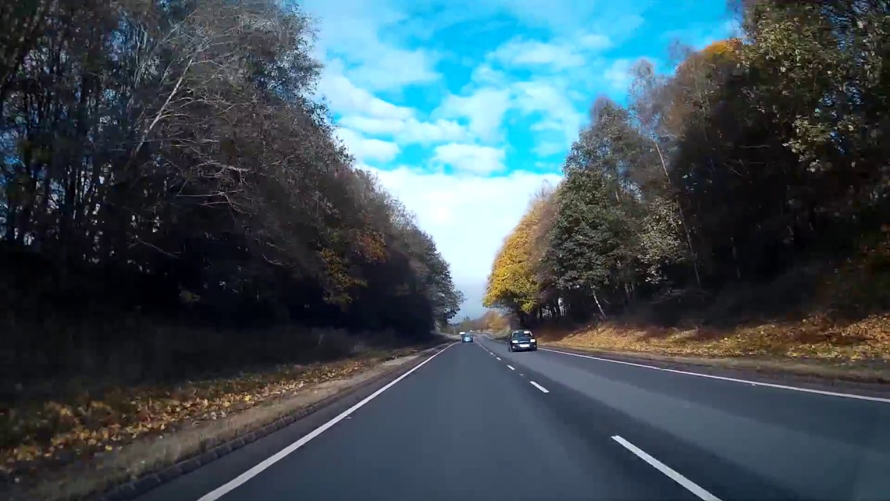 Autumn Drive On A9 Road From Perth To Dunkeld Highland Perthshire ...
