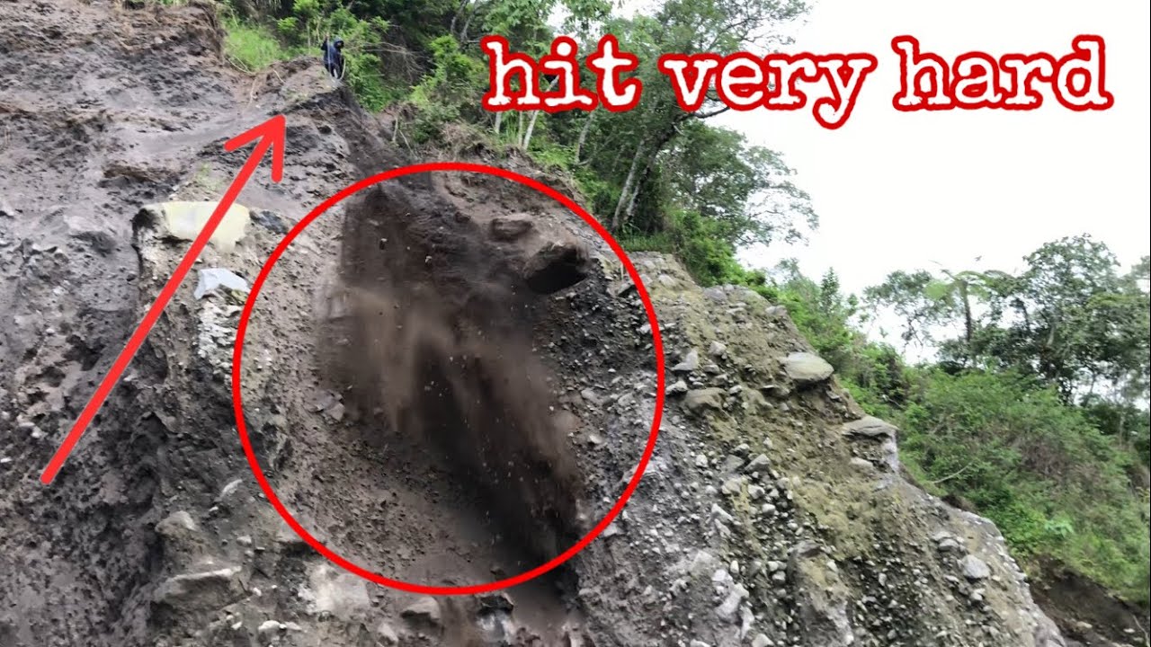 When a large rock falls, The impact is very loud - YouTube