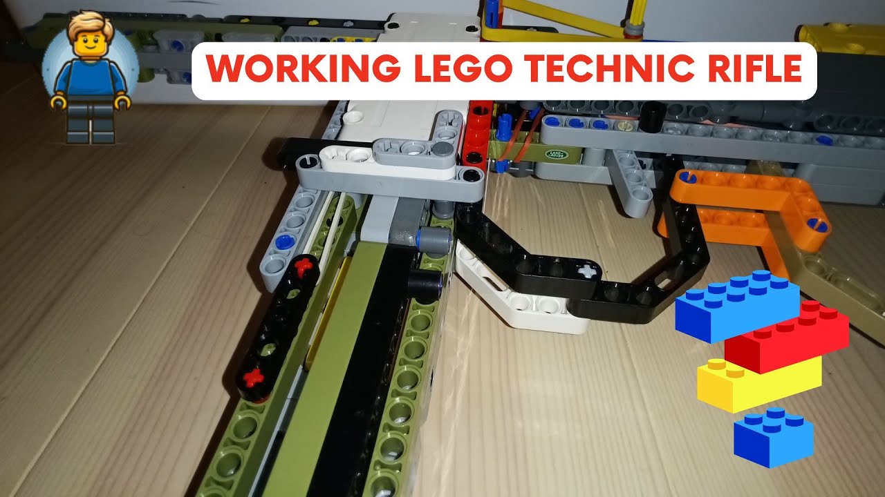 LEGO Technic Working Gun | Detailed Lego Rifle Tutorial - YouTube