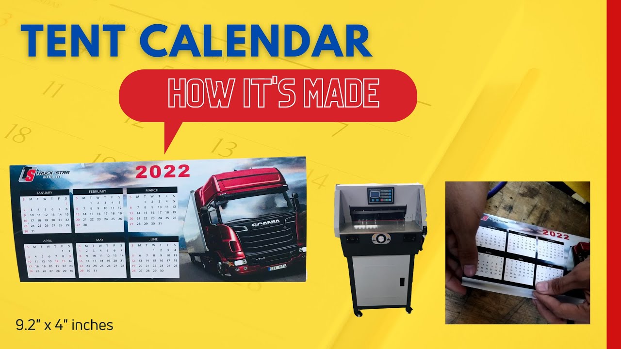 TENT CALENDAR LANDSCAPE -How We Make Custom Tent Calendars! - YouTube