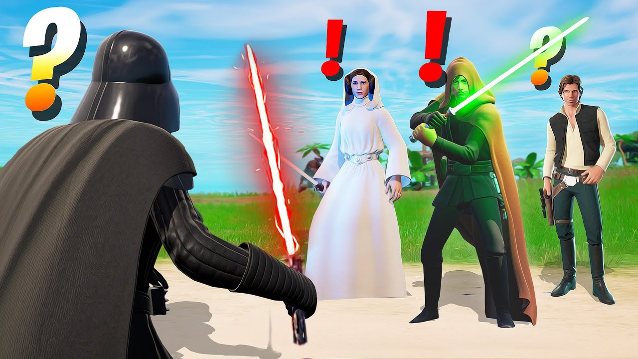 NOUVEAUX BOSS STAR WARS contre DARK VADOR sur FORTNITE ! - YouTube