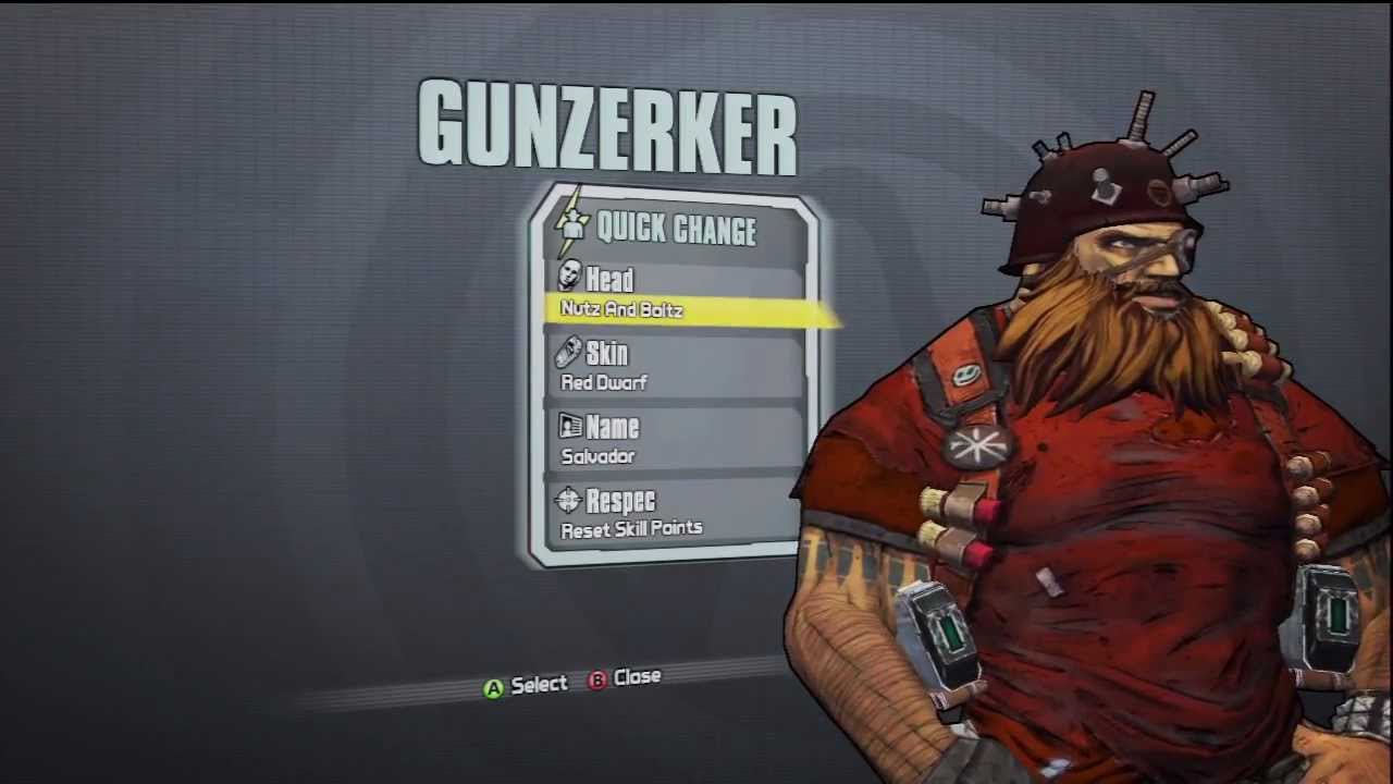 Borderlands 2 - Salvador the Gunzerker Nutz and Boltz Head - YouTube