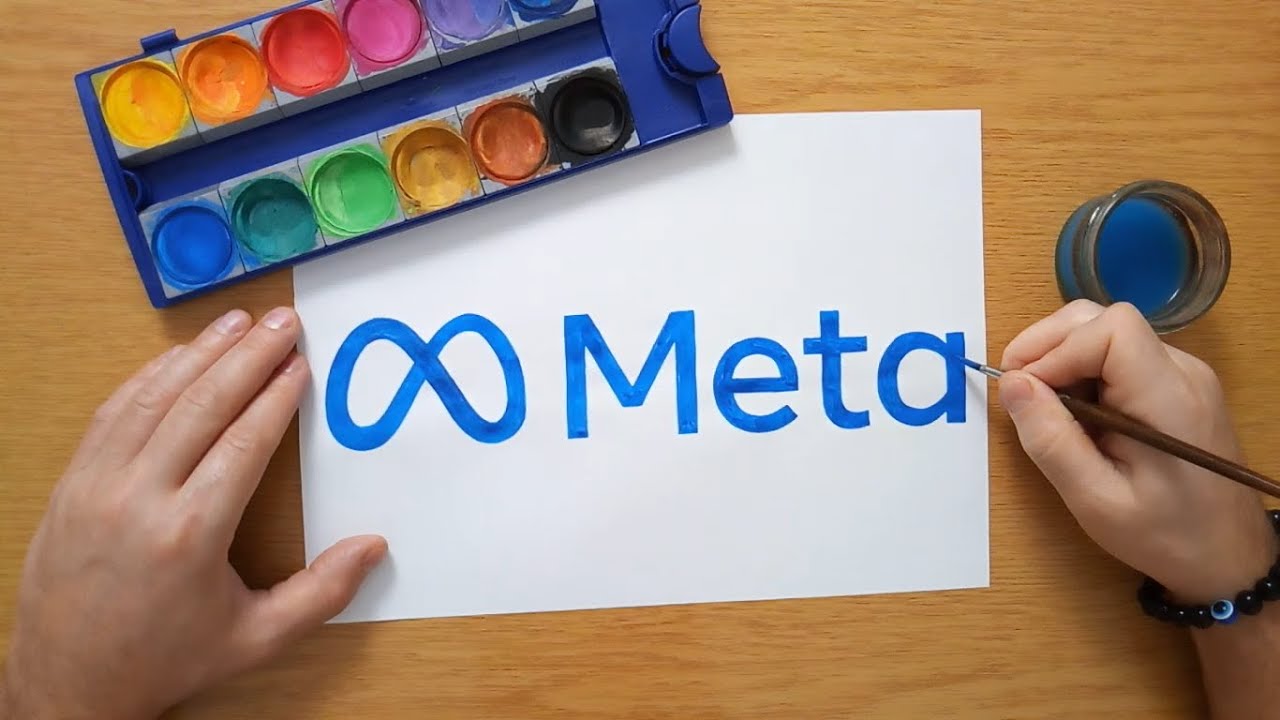 How to draw a Meta logo - YouTube