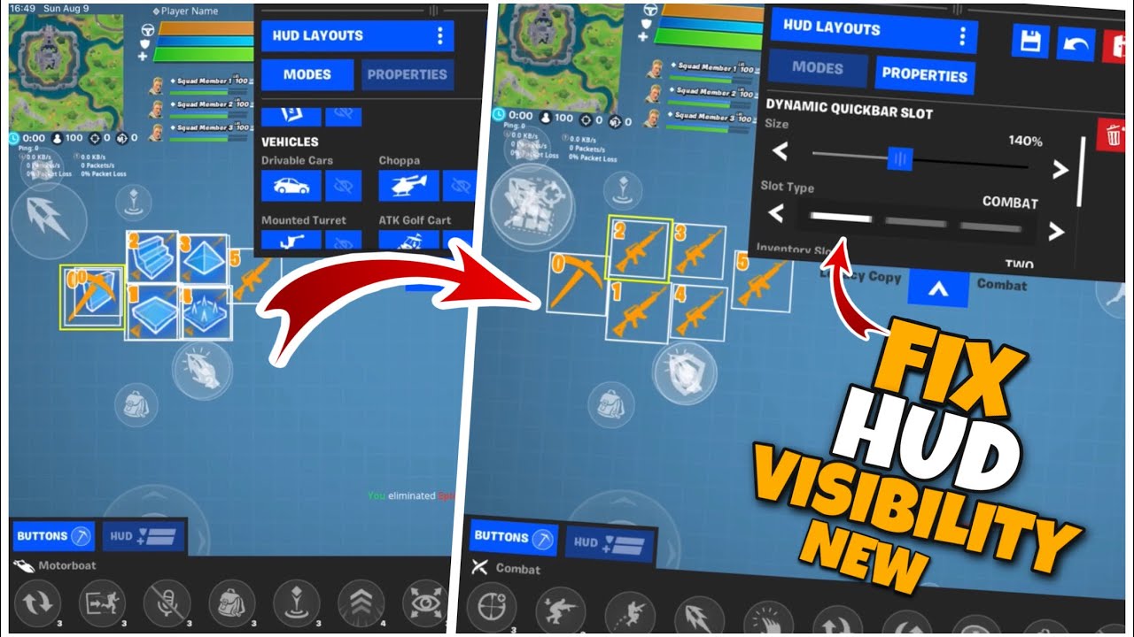 How To FIX Hud Visibility on Fortnite Mobile ( New Hud Layout Tips and ...