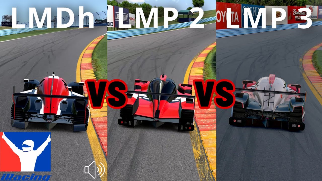 Prototype Speed Comparison | LMDh VS LMP2 VS LMP3 | iRacing @ Watkins ...