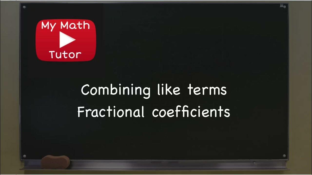 ALEKS | Combining like terms: Fractional coefficients - YouTube