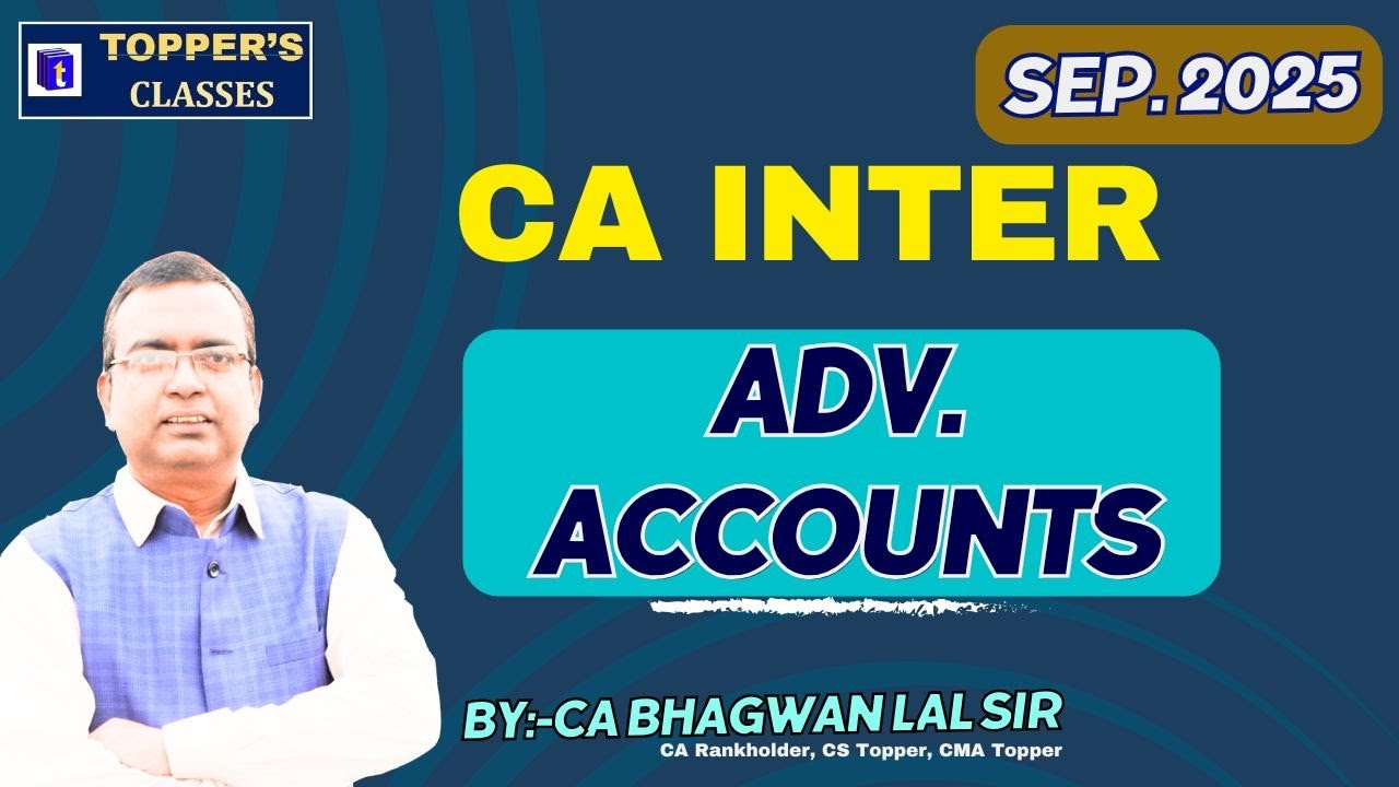 CA INTER ADV ACC/ SEP. 2025 - YouTube