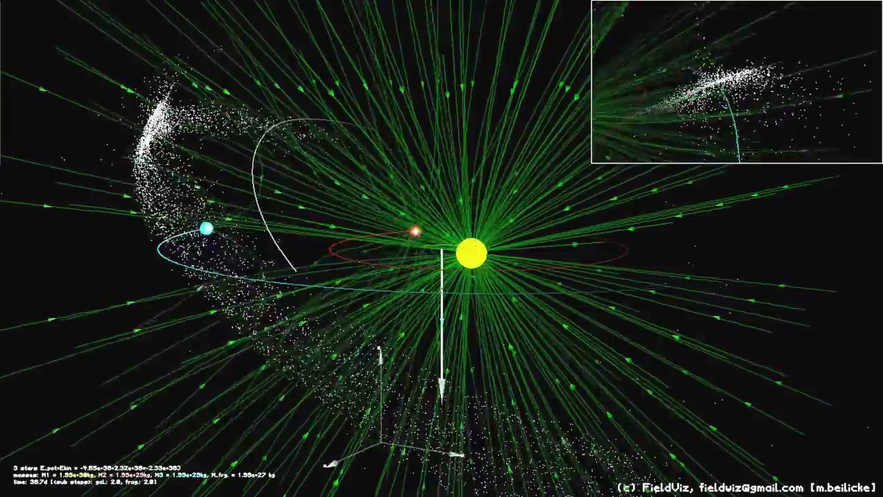 Mass fragments in a 3-star system (#4) - YouTube