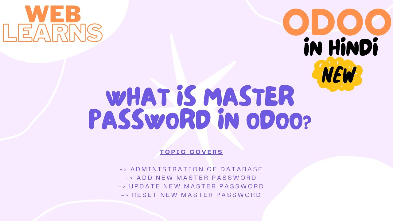 How to set master password in odoo | Odoo Development In Hindi - YouTube