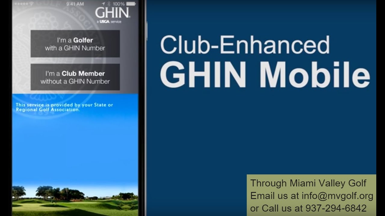 Miami Valley Golf's GHIN Club-Enhanced GHIN Mobile App - YouTube