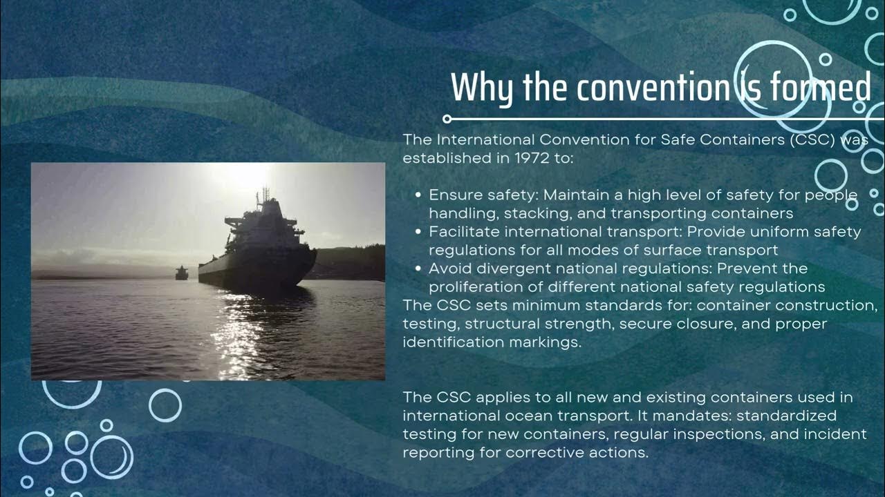 INTERNATIONAL CONVENTION FOR SAFE CONTAINER CSC - YouTube