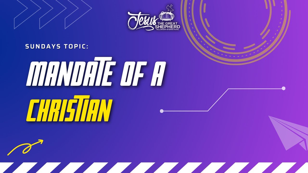 MANDATE OF A CHRISTIAN // Ps. Merwin Baccay // Jan 9 - YouTube