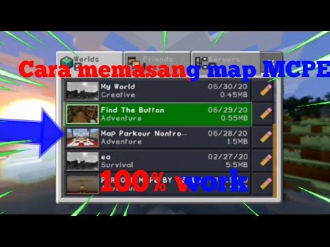 Cara memasang map Minecraft pocket edition - YouTube