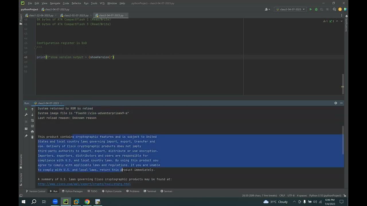 Python - Class3-04-07-2023 - YouTube